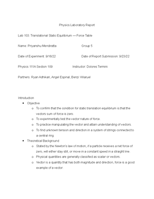 Lab #1 - Tumble Buggy - phys111 - Tumble Buggy Lab Objec0ve: Understand ...