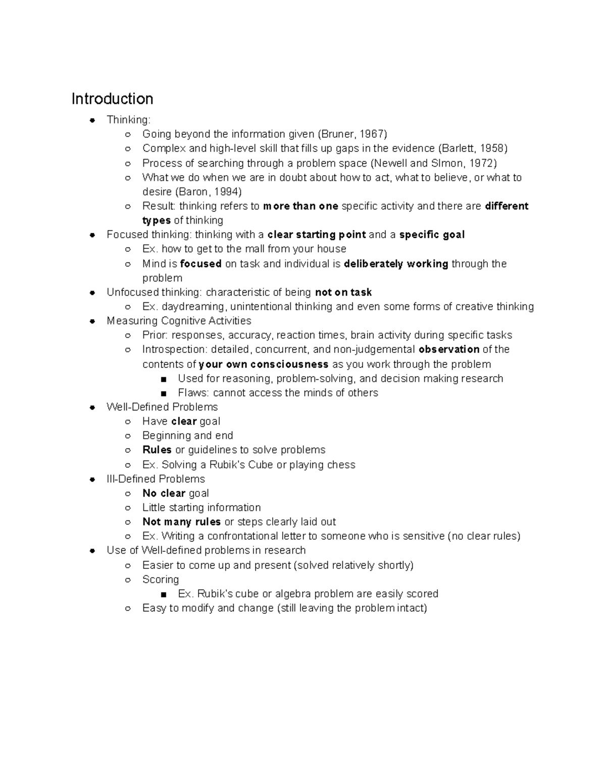 Module 10 Thinking, Problem Solving, and Reasoning - Introduction ...