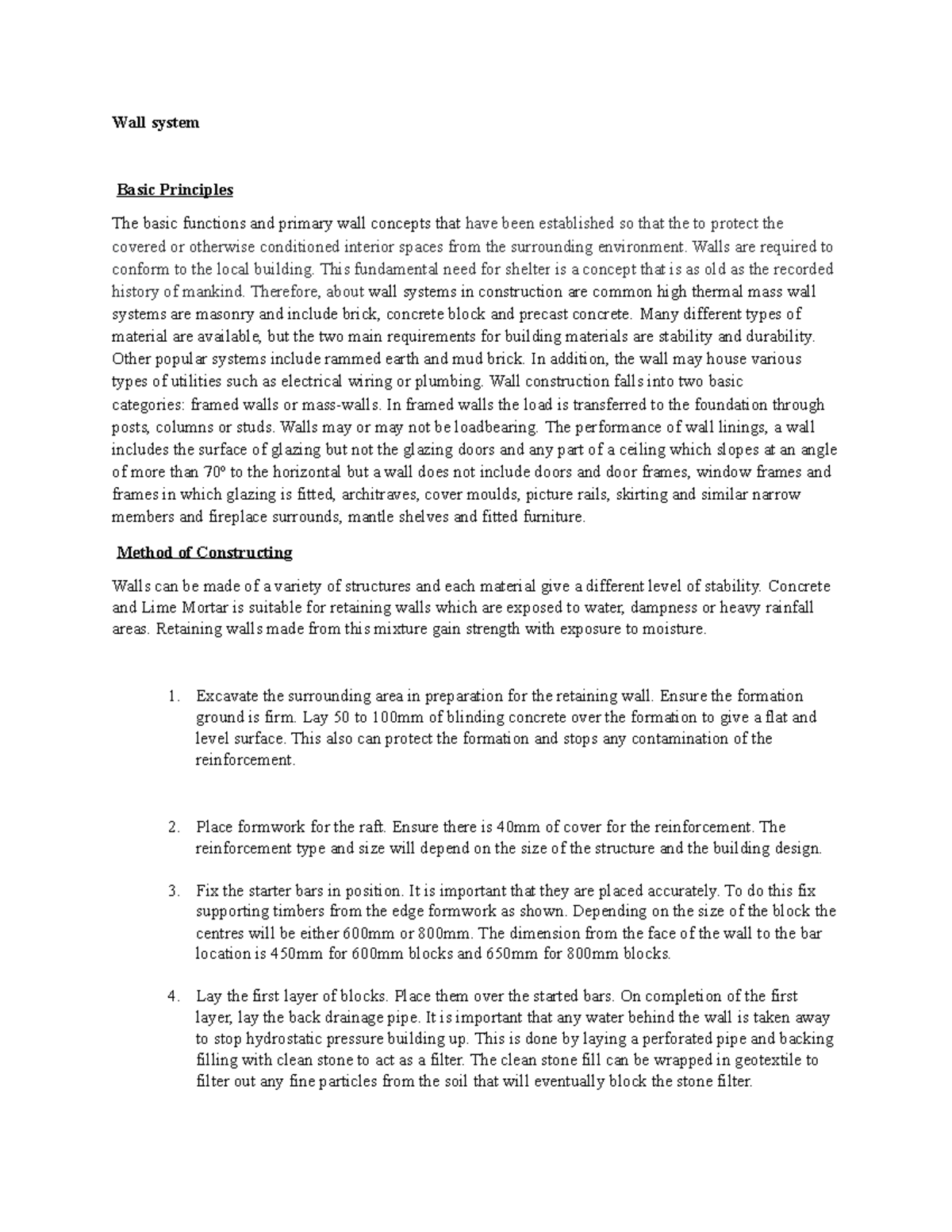 Wall system bgn214 - Wall system Basic Principles The basic functions ...