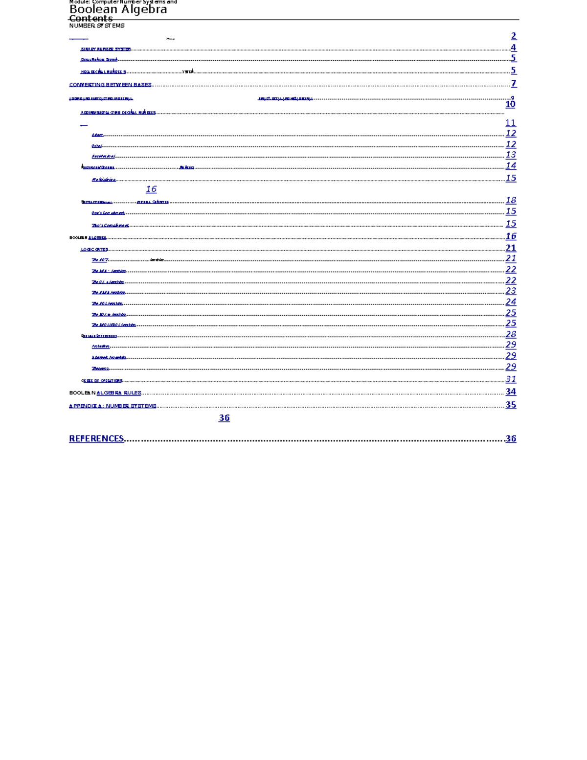 CNS Boolean Algebra Notes 1 - Module: Computer Number Systems and ...