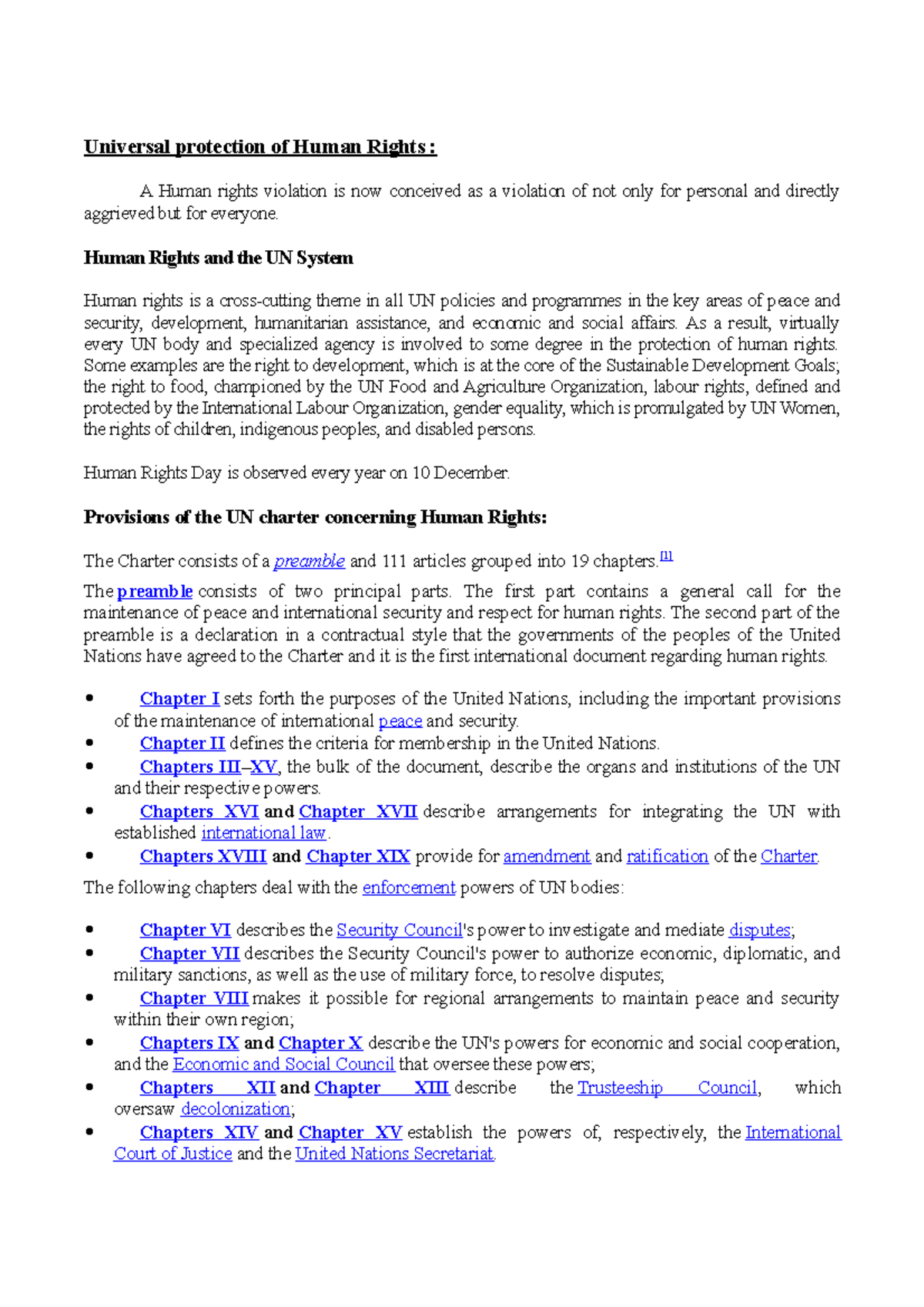 Human Rights Unit 2 and 3 - Universal protection of Human Rights : A ...