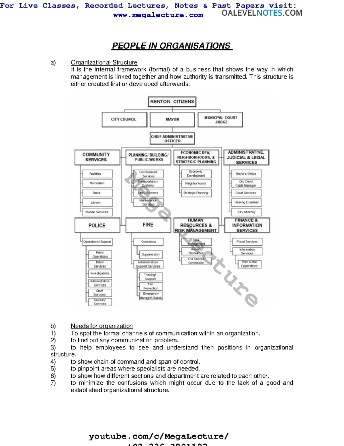 People-in-Organization - PEOPLE IN ORGANISATIONS a) Organizational ...