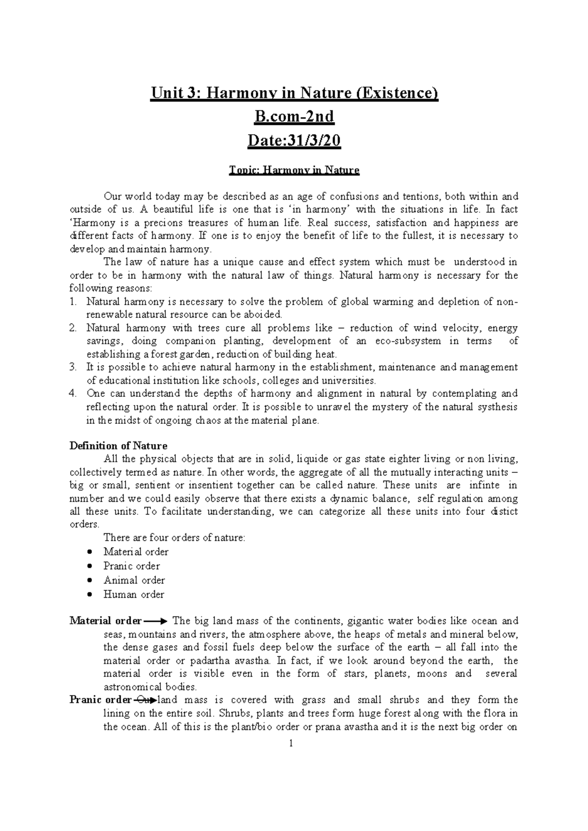 Unit-III-Harmony-in-Nature-and-Existence 4-converted-docx - 1 Unit 3 ...