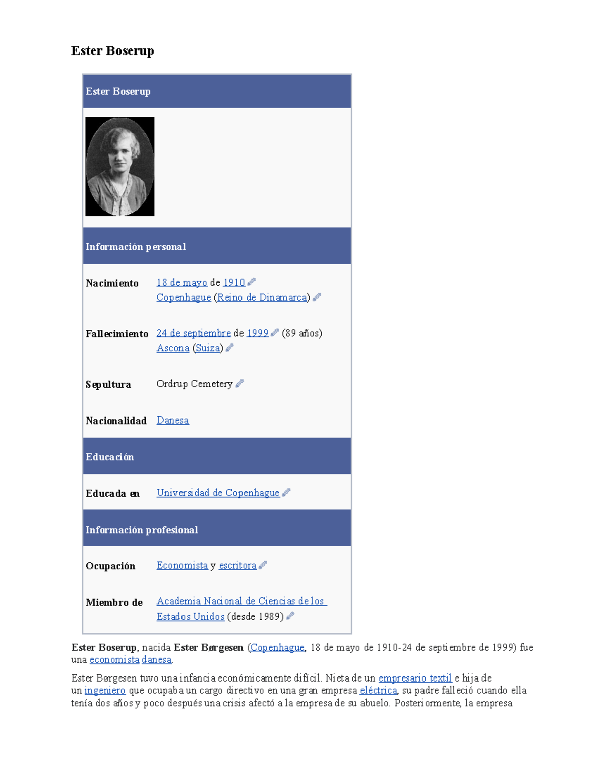 Ester Boserup - biografia - Ester Boserup Ester Boserup Información ...