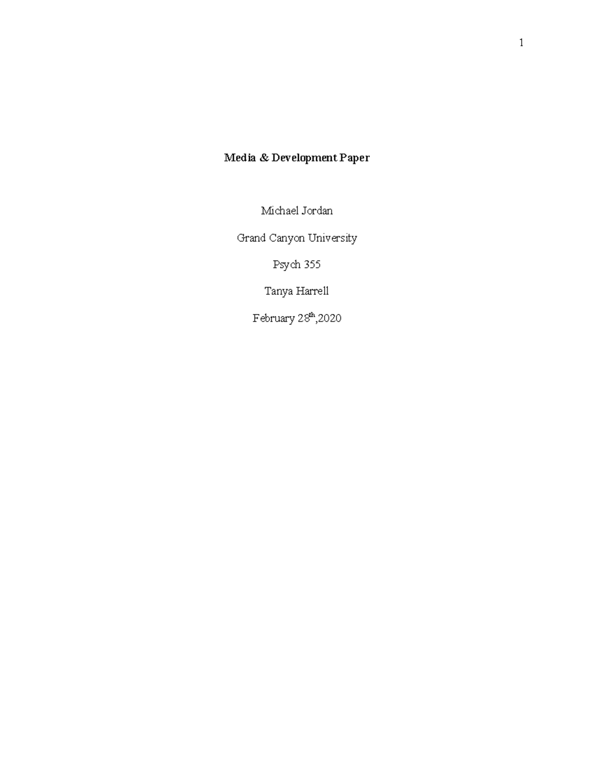 Media Development Paper - Media & Development Paper Michael Jordan ...