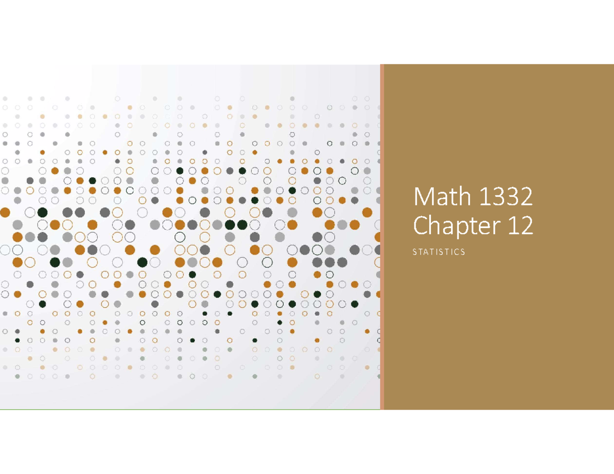 M1332ch12notes - Good set of notes really helped - MATH 1314 - Math ...