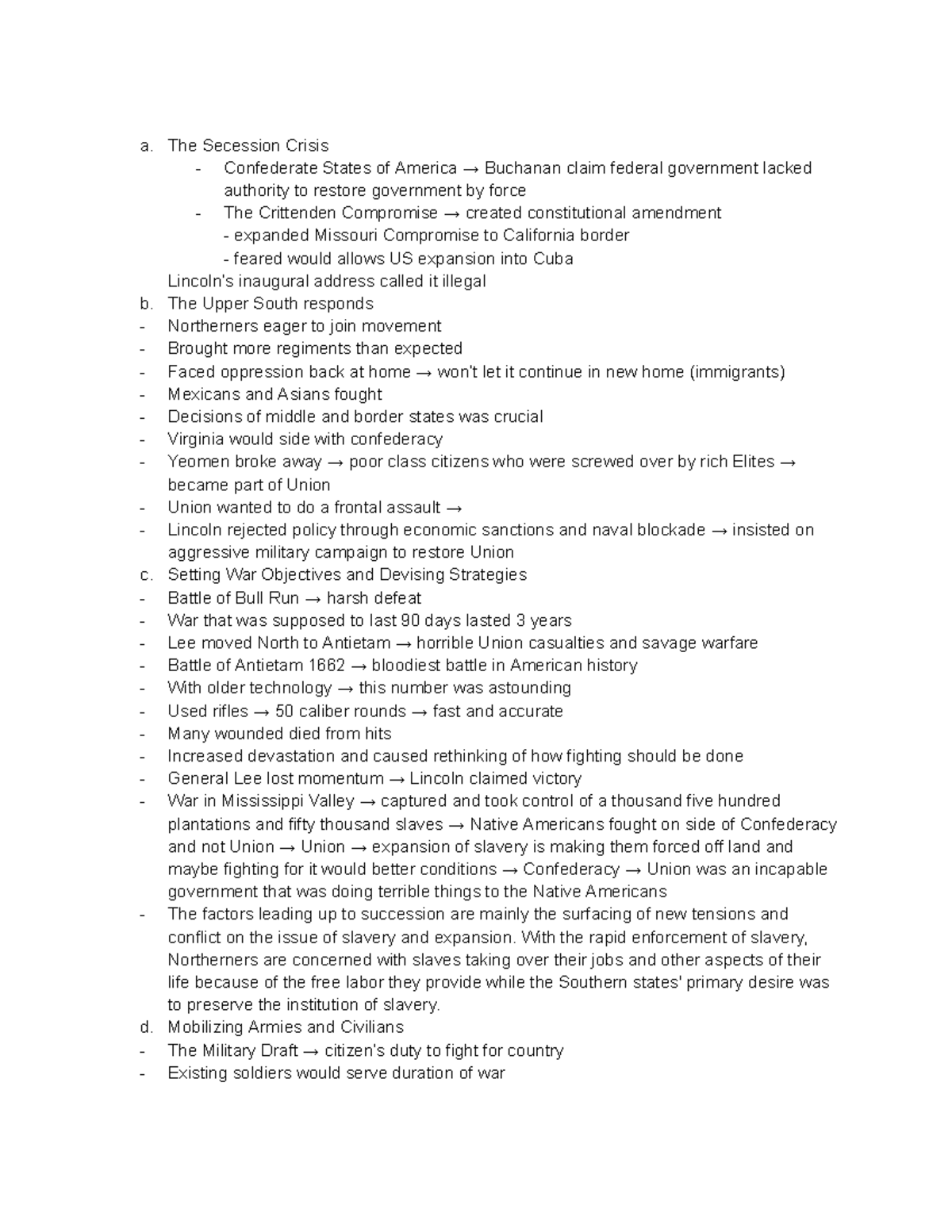 Chapter 14 Notes - a. The Secession Crisis - Confederate States of ...
