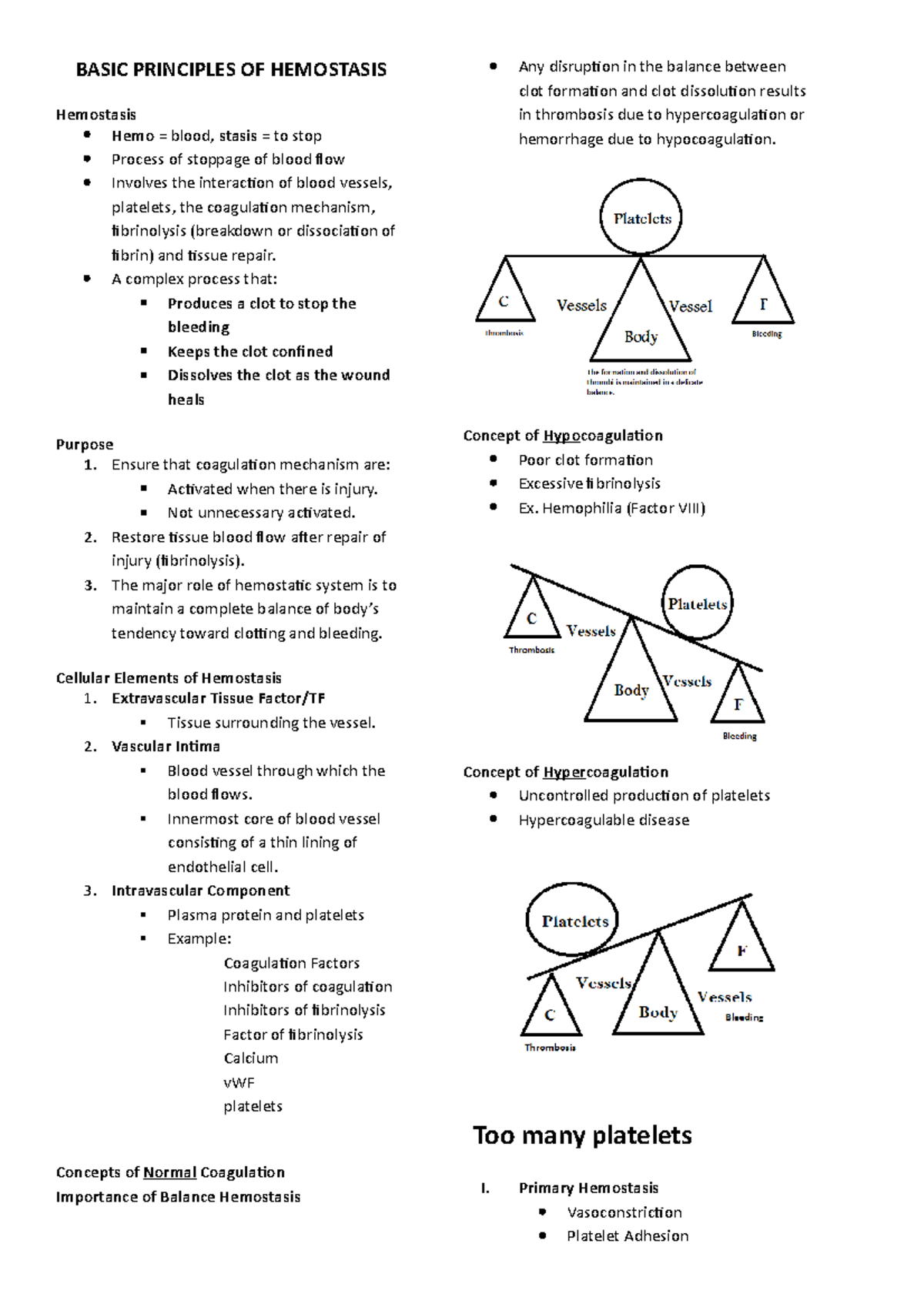 Basic Principles OF Hemostasis - BASIC PRINCIPLES OF HEMOSTASIS ...