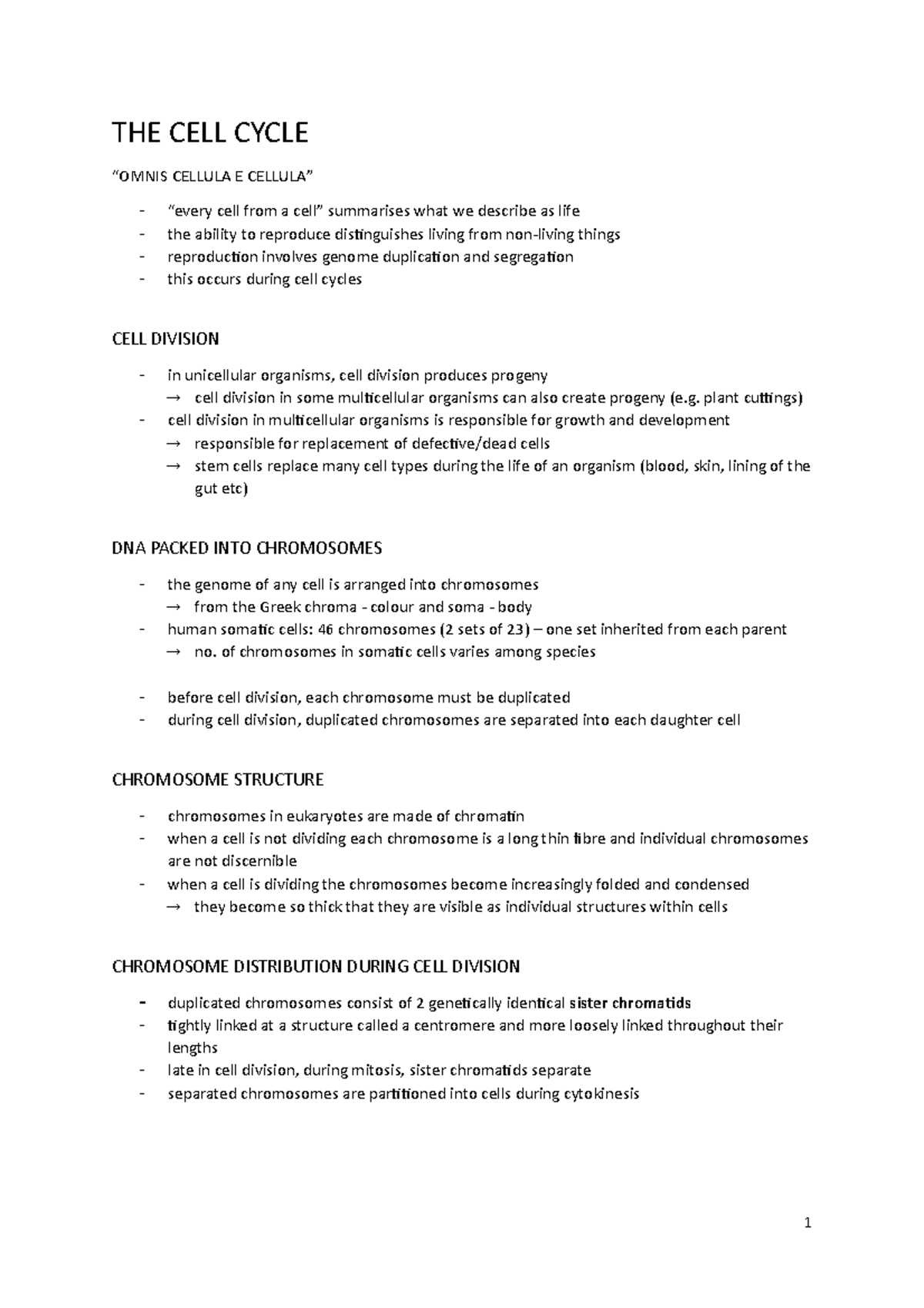 9. The Cell Cycle - cell division and different stages of cell division ...
