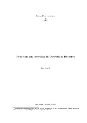 Operations Research Problems - Raúl Poler · Josefa Mula Manuel Díaz-Madroñero Operations ...