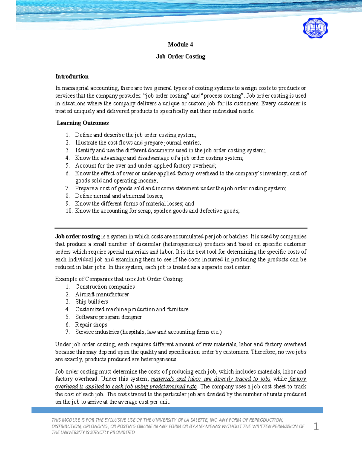 PCOA13 Module 4 - TH LS a ODU L9 LS COw TH 9 9XCLU SLV 9 U S9 OC TH 9 U ...