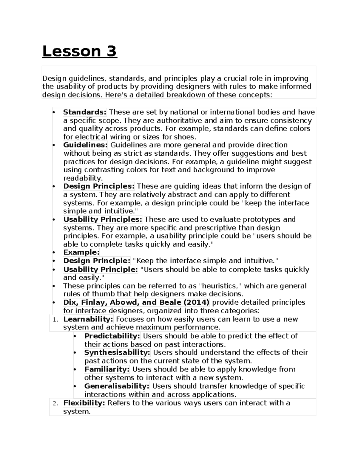 Lesson 3-eup1501 - Lesson 3 Design guidelines, standards, and principles play a crucial role in ...