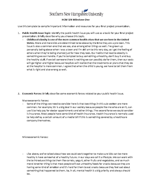 3-1 HCM345 - 3-1 Module Milestone assignment - Module 3: Milestone 1 ...