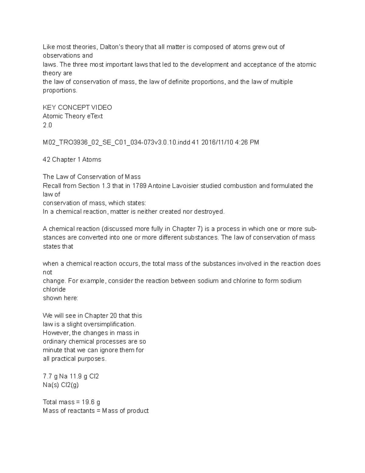 Chem-lecture-5 - chem notes - Like most theories, Dalton’s theory that ...