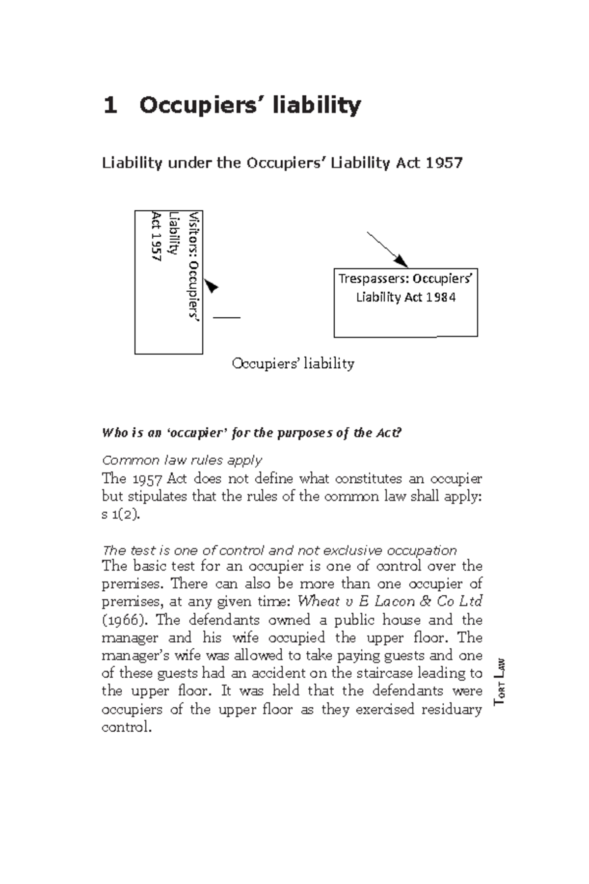 Occupiers liability self study notes for A level - Trespassers ...