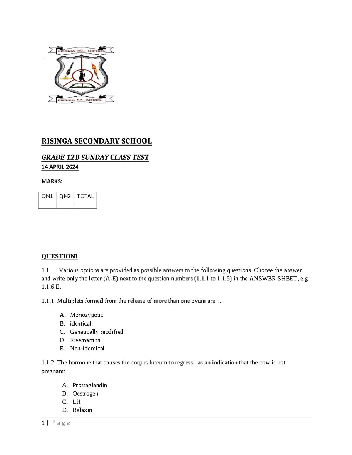 1642d840544 a6f41e48472 ed699a5ced - RISINGA SECONDARY SCHOOL GRADE 12B ...