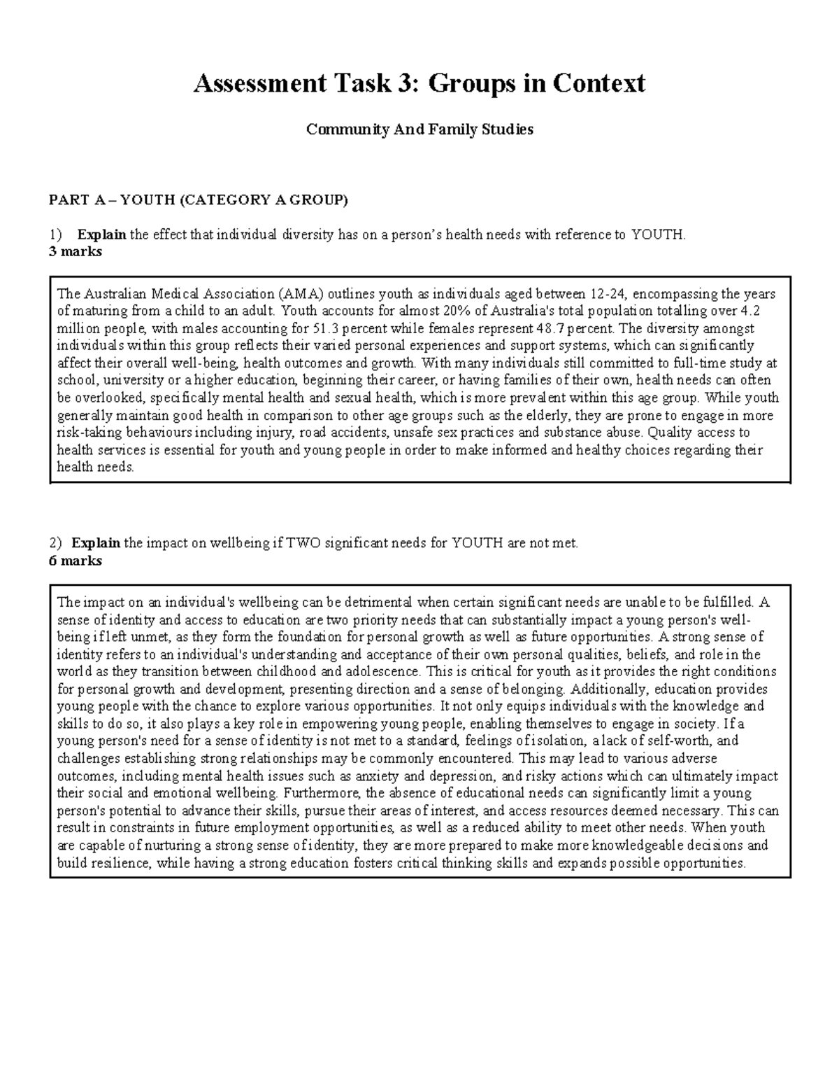 Assessment Task - Groups In Context - Assessment Task 3: Groups in ...