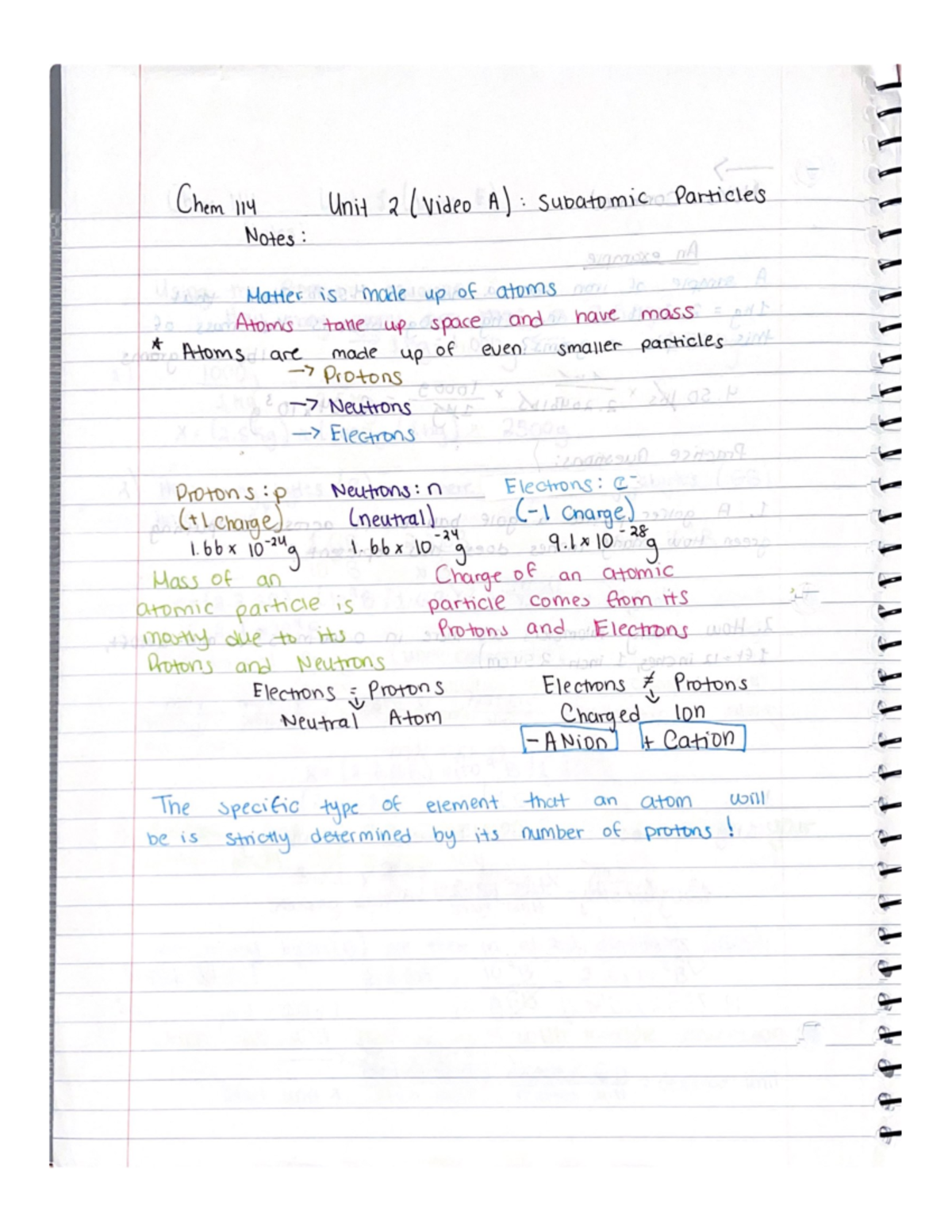 Chemistry notes unit 2 - The only way - CHE 115 - Studocu