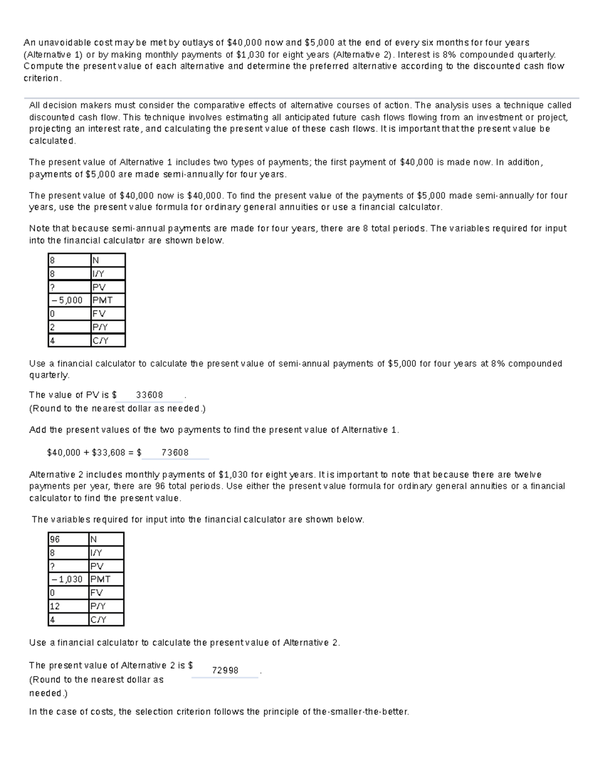 Math Question Chapter 16 Review Question - An unavoidable cost may be ...