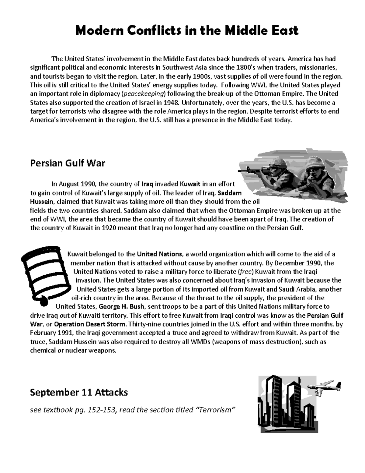 Modern Conflicts of the Middle East Reading 244r1t1 - Modern Conflicts ...