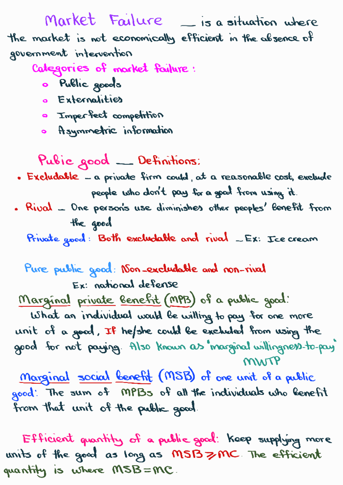 Public good and externalities 1 - Market Failure is a situation where ...