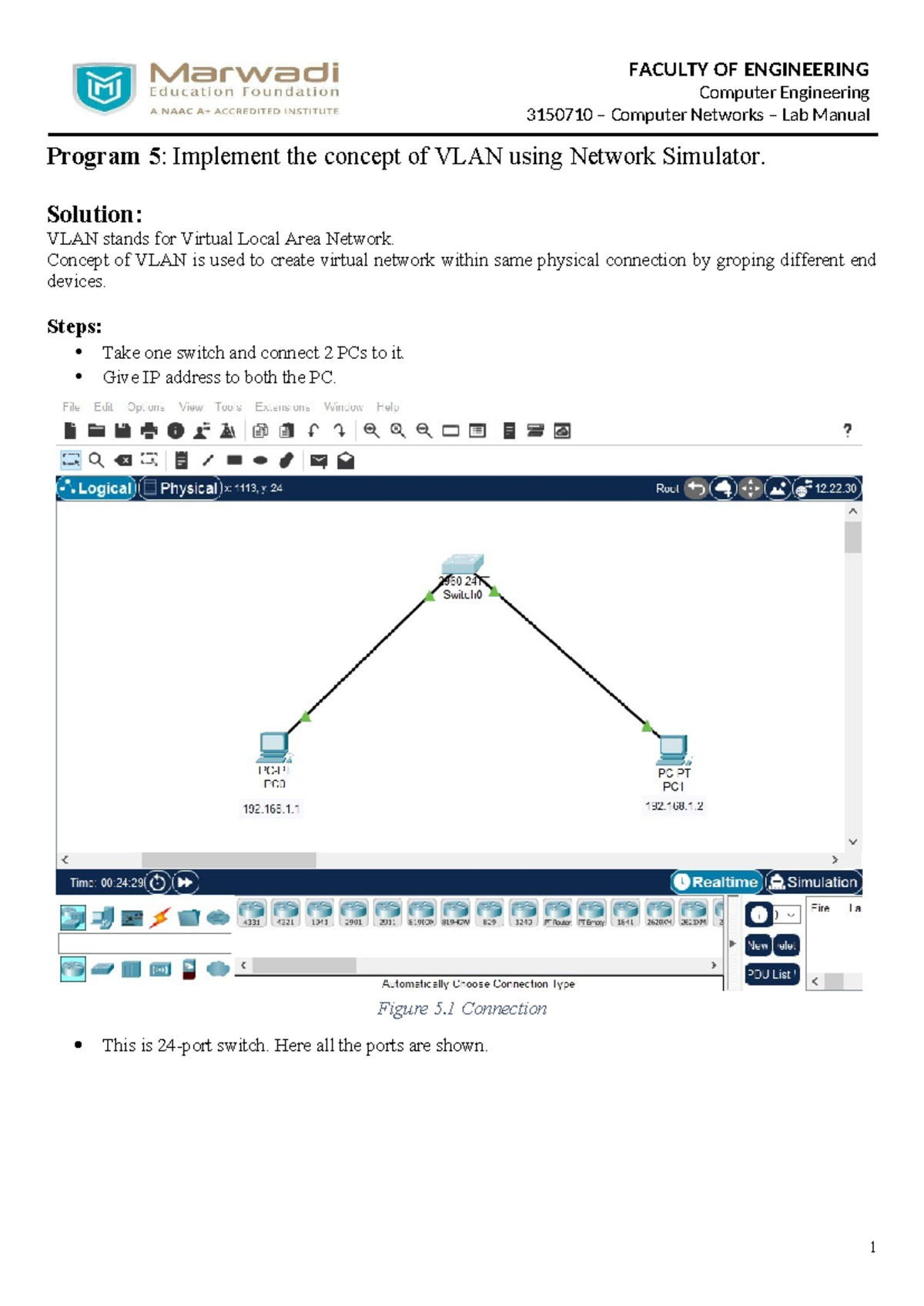 CN Exp-5 - sdfsdf - Computer Engineering 3150710 – Computer Networks – Lab Manual Program 5 ...