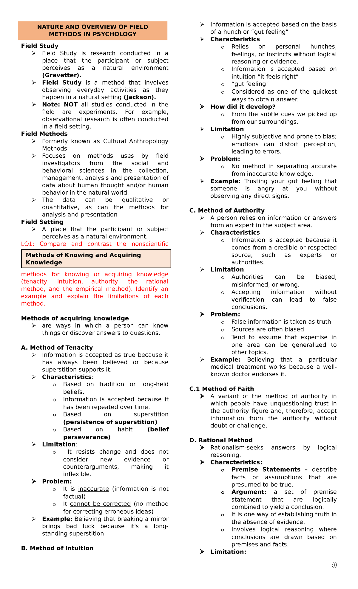 108 MReviewer (1-5) - Field Study Field Study is research conducted in ...