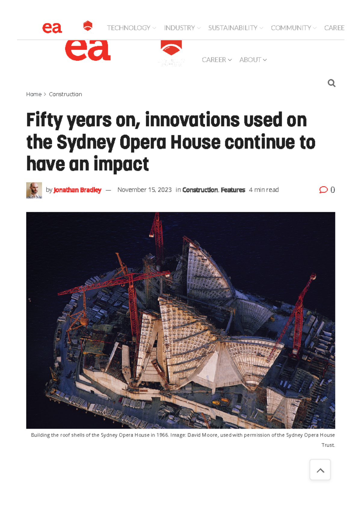 Fifty years on, innovations used on the Sydney Opera House continue to ...