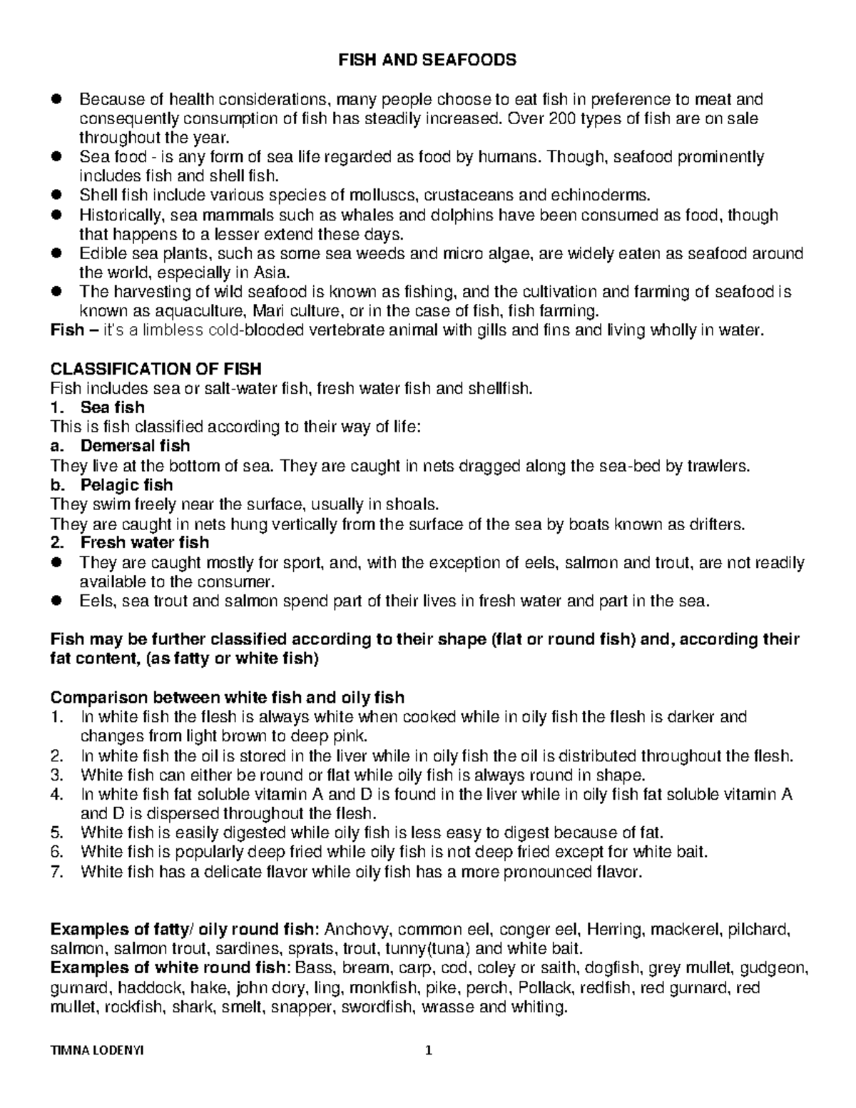 Topic 16.5 fish and sea food production module 1 - FISH AND SEAFOODS ...