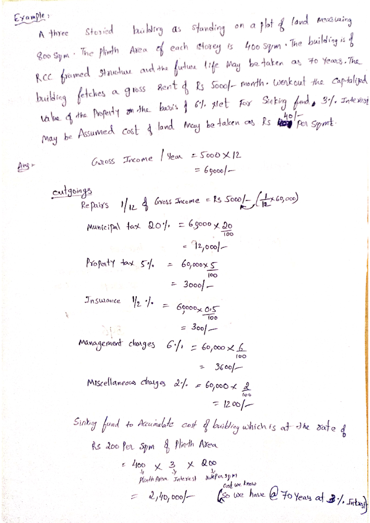 Depreciation example problems - Estimation and logistics - Studocu