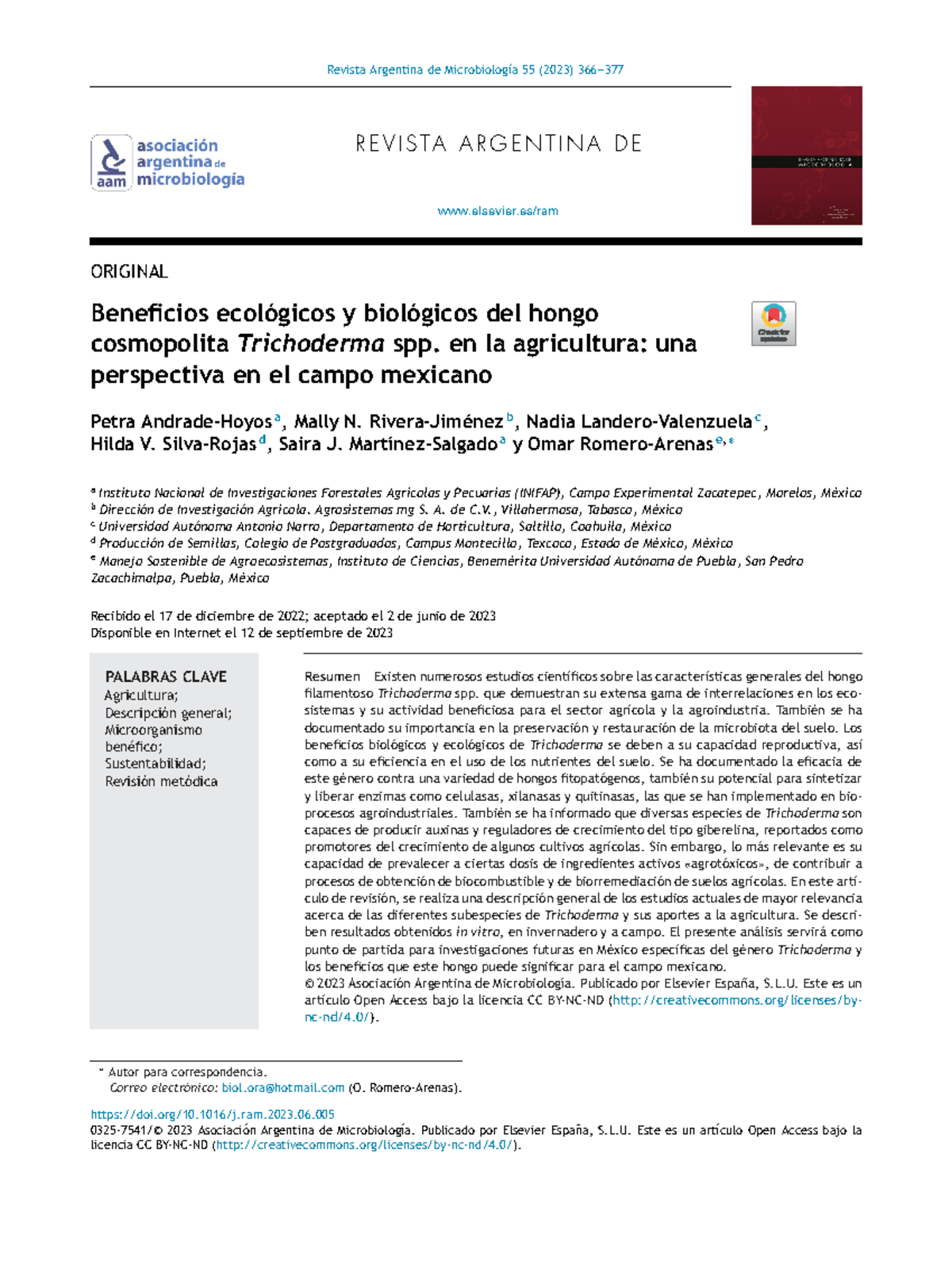 Controlador Biologico- Trichoderma - Revista Argentina de Microbiología ...