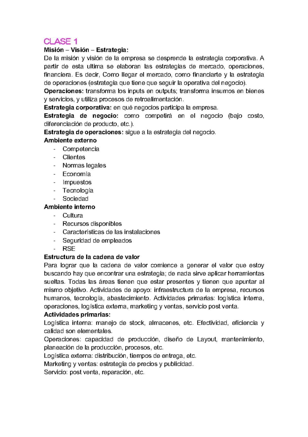 Resumen primer parcial - Warning: TT: undefined function: 32 CLASE 1 ...