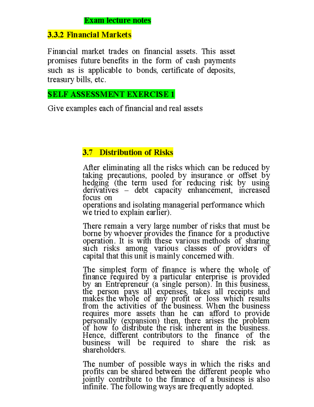 Actsc 732 intra exxam final Module 1 P8 - Exam lecture notes 3.3 ...