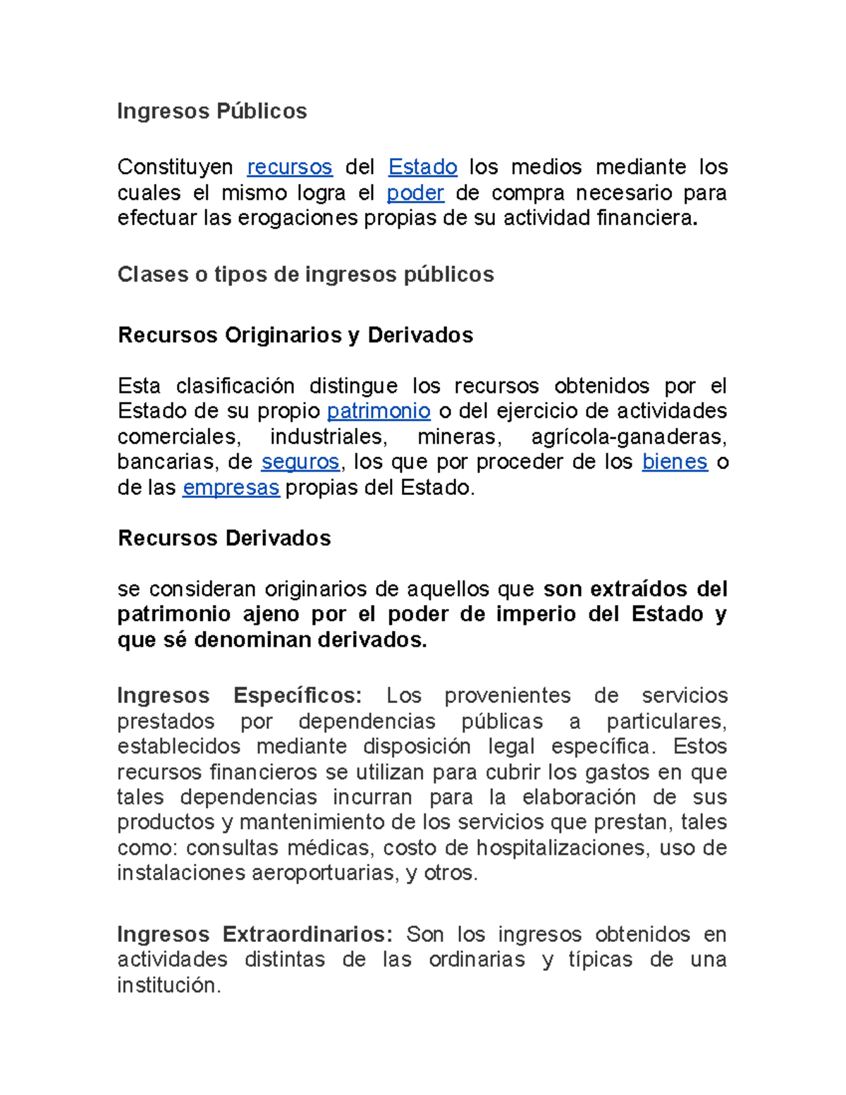 Clases o tipos de ingresos públicos - Ingresos Públicos Constituyen ...