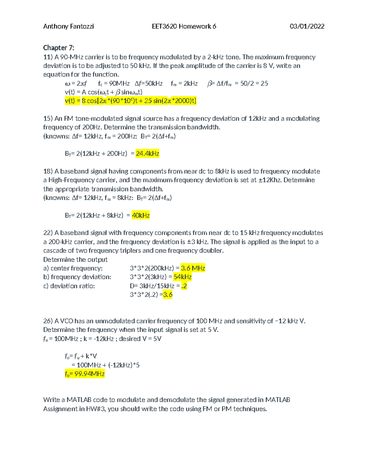 Fantozzi 3620 Homework 6 - Anthony Fantozzi EET3620 Homework 6 03/01 ...
