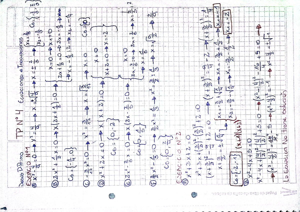 Tp4 algebra - Tp4 - Álgebra Lineal I - Ingeniería - Jesus DiPrimo Ecuaciones e Inecuaciones ...