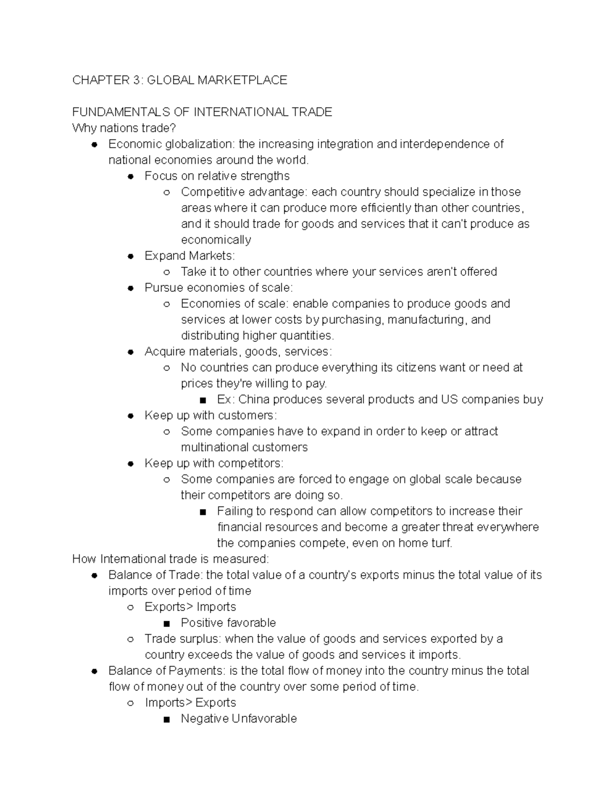 Chapter 3- global marketplace - CHAPTER 3: GLOBAL MARKETPLACE ...
