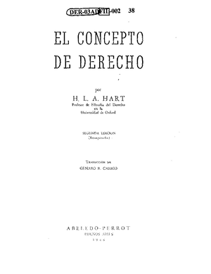 Hart cap. VIII - HART - Filosofía del derecho - Studocu