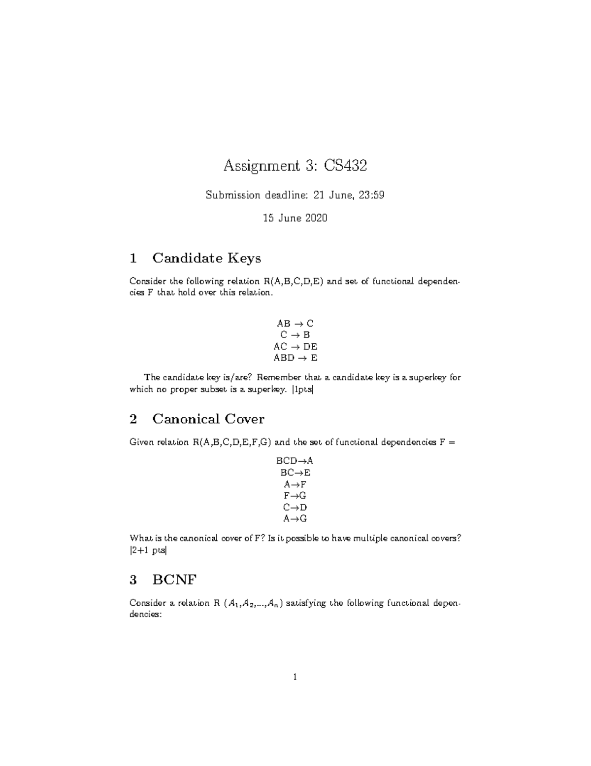 CS 432 Databases Assignment 3 - Assignment 3: CS Submission deadline: 21 June, 23: 15 June 2020 ...