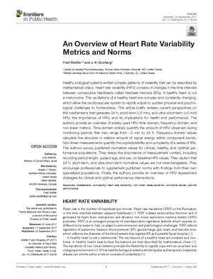 An introduction to heart rate variability: methodological ...