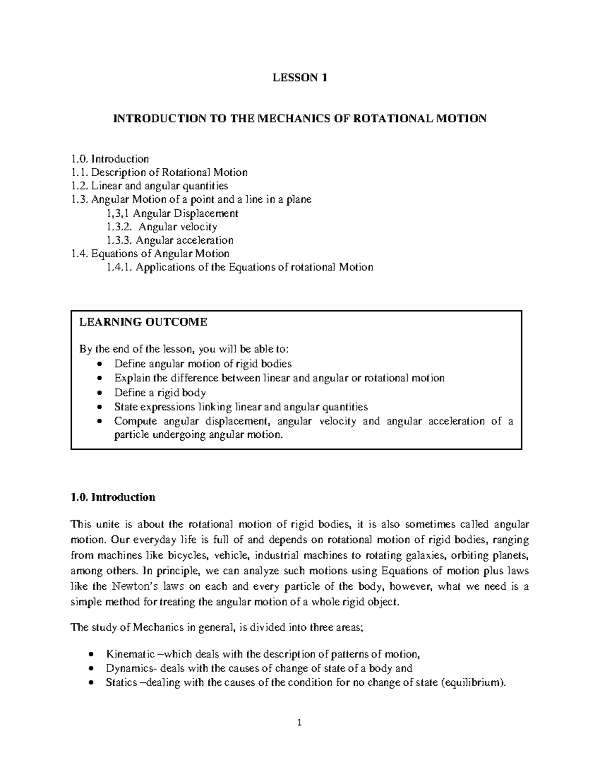 Lesson 1 - pure and applied science - LESSON 1 INTRODUCTION TO THE ...