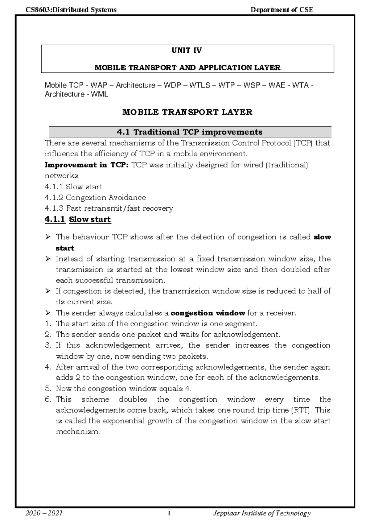 144 - Mobile TCP - WAP – Architecture – WDP – WTLS – WTP – WSP – WAE ...