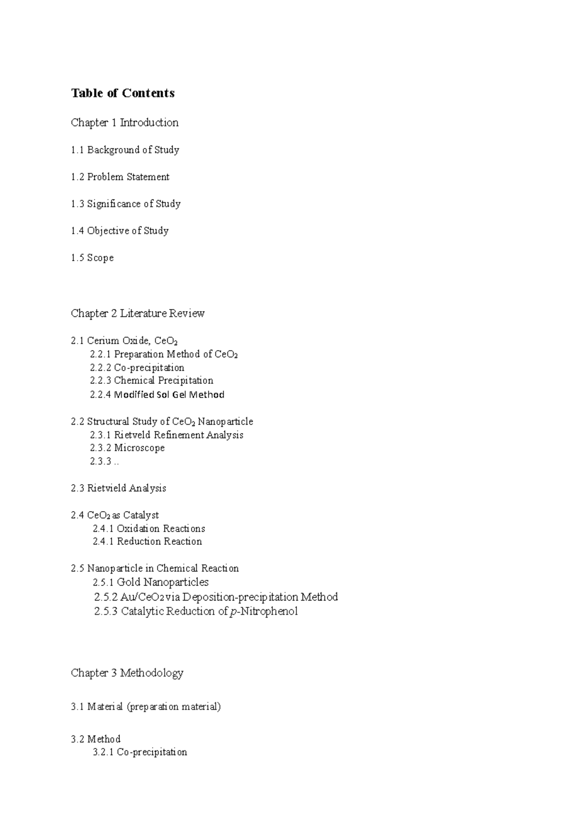 Draft task 1 fyp1 - Table of Contents Chapter 1 Introduction 1 ...