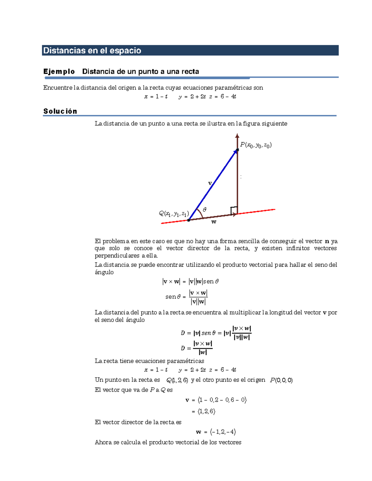 01 Distancias en el Espacio - Distancias en el espacio Ejemplo ...