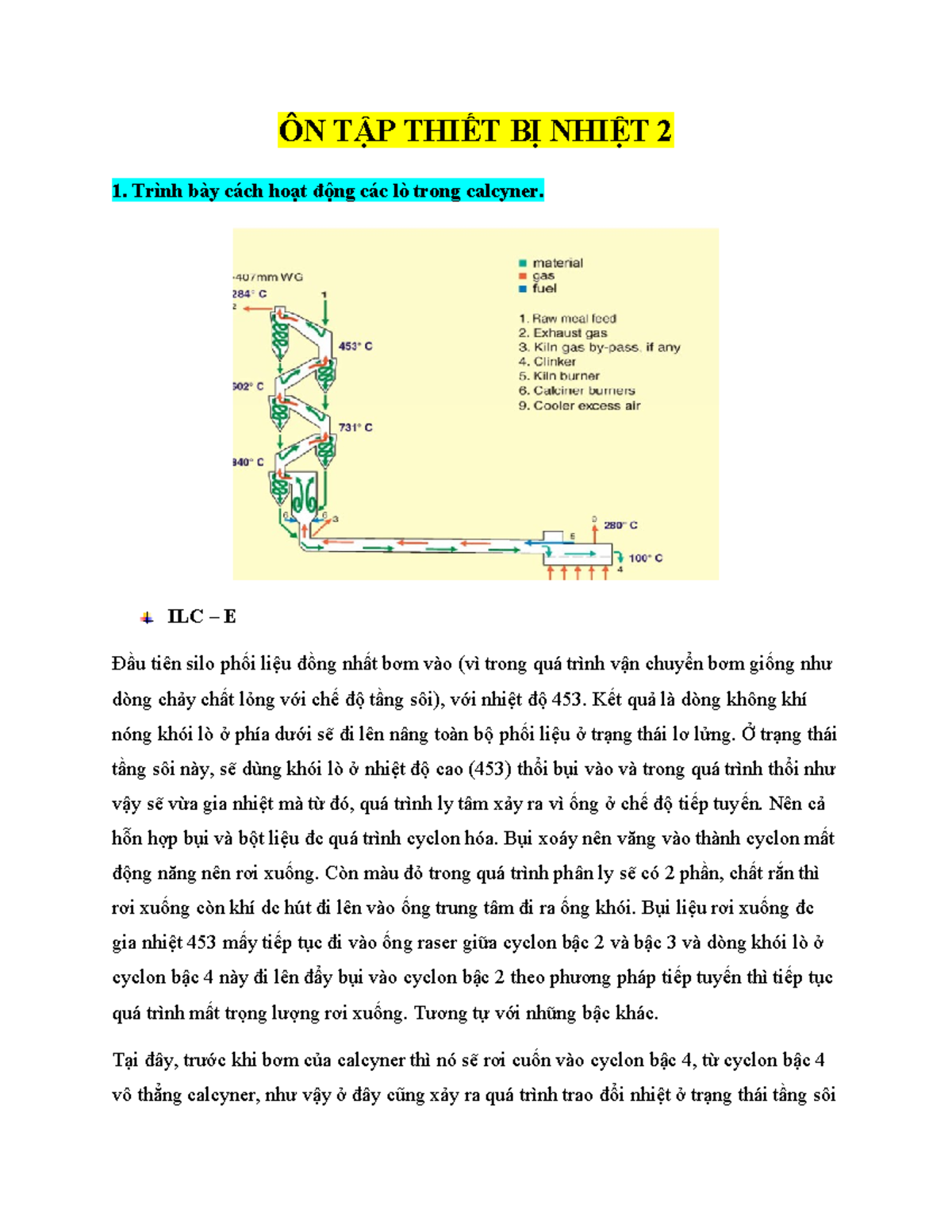 ÔN TẬP THIẾT BỊ NHIỆT 2 - bhft - ÔN TẬP THIẾT BỊ NHIỆT 2 Trình bày cách ...