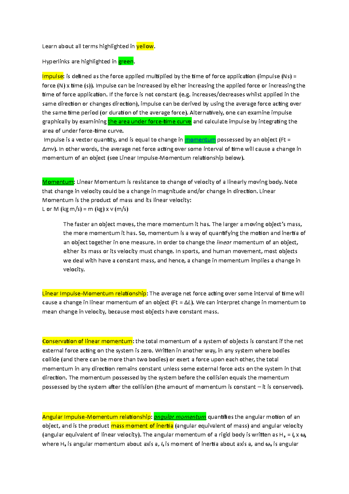Lecture 8 2019-20 - NA - Learn about all terms highlighted in yellow ...
