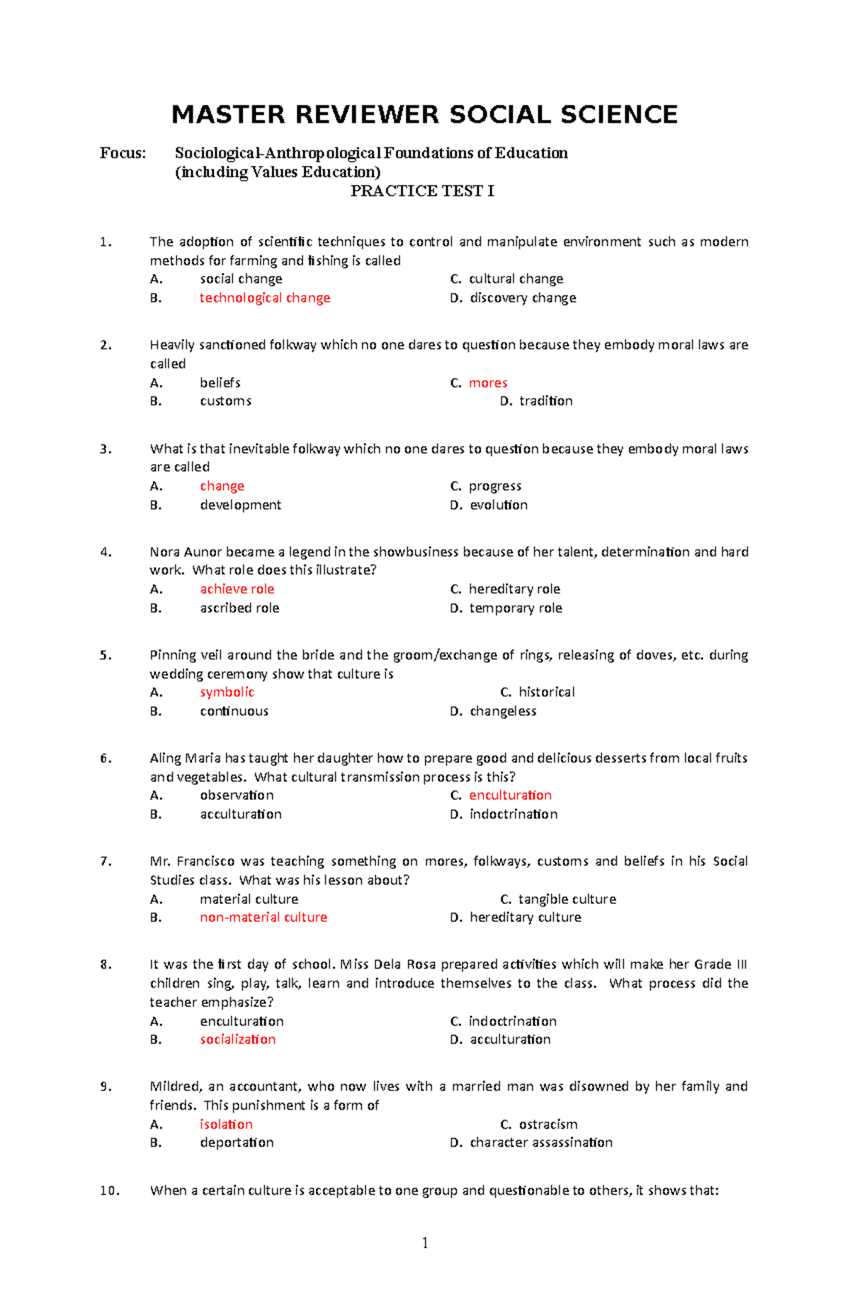 Master FILE Social Sciences Reviewer 1 1 - MASTER REVIEWER SOCIAL ...