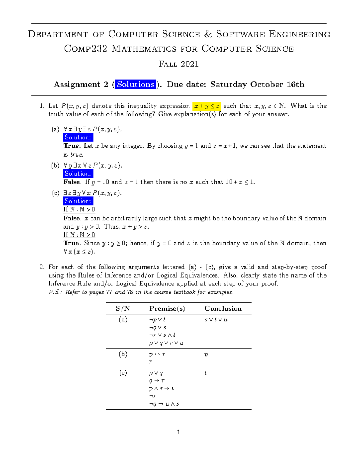 COMP-232-A2 Fall 2021 - Solution - COMP 232 - Concordia - Studocu