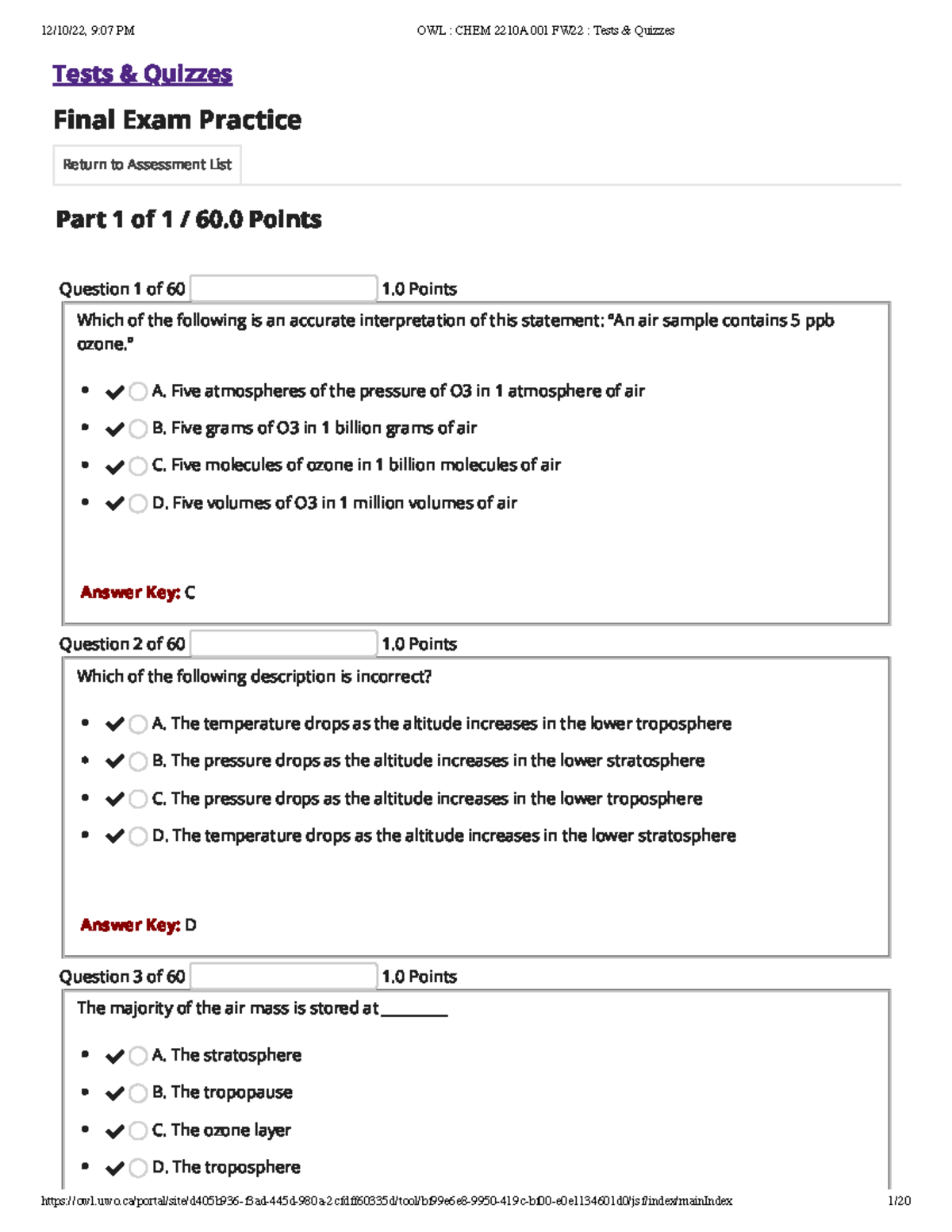 2210 final - helpful - Tests & Quizzes Final Exam Practice Return to ...