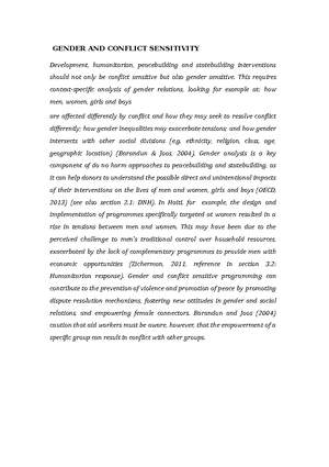 The evolution of conflict sensitivity and the spectrum of ambition - In ...